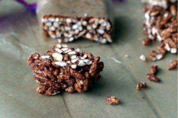 Cocoa Hazelnut Rice Crispy Treats - Comfy Belly
