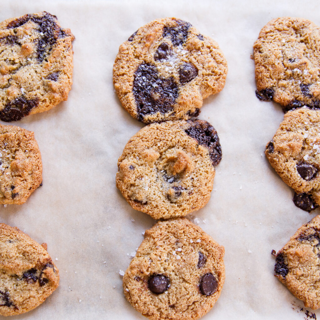 Tahini Chocolate Chip Cookies - Comfy Belly